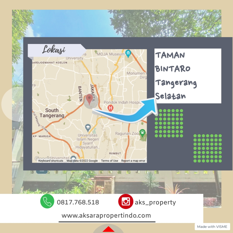Rumah secondary di Taman Bintaro kavling luas, kompleks aman, siap huni ...